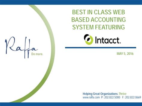 Modern Web Based Accounting System Seminar Featuring Intacct Pdf Cloud Computing Internet