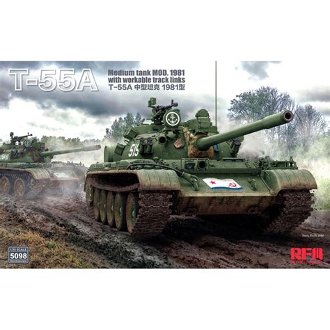 Rye Field Model Rm5098 1 35 T 55a Medium Tank Mod 1981 With Workable