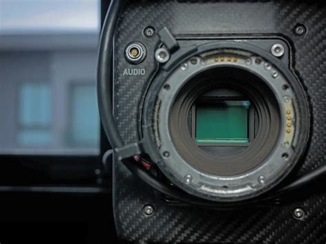 Closeup Of The Sensor Glass Of A Full Frame 4k Film Camera Premium Ai