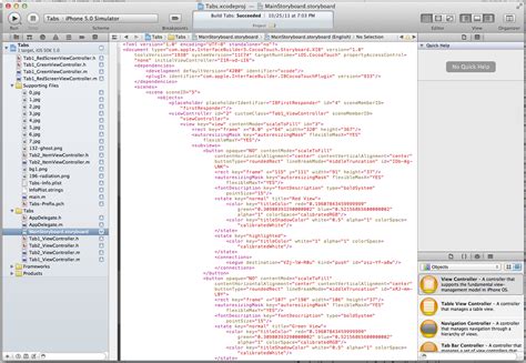 uistoryboard xcode 4 2 version inspector hides storyboard stack