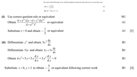 Implicit Differentiation A Level Past Paper Questions For Cambridge 9709