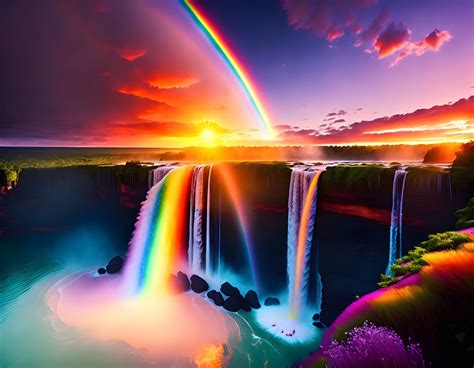 Pictures Of Rainbows And Waterfalls
