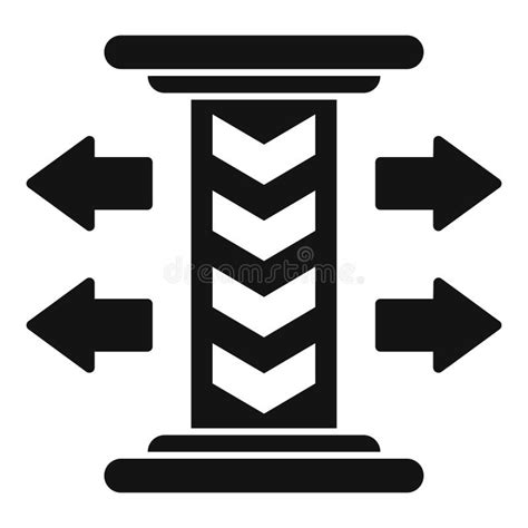 Black And White Compression Icon With Arrows Stock Vector