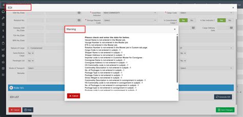 how to fix the warning messages while generating an dubai im