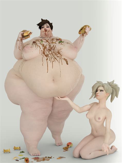 Rule 34 2girls 3d Bbw Belly Big Belly Big Breasts Breasts Eating Fat Female Food Food Stains
