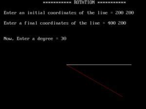 C Program To Rotate A Line C Graphics Programmerbay