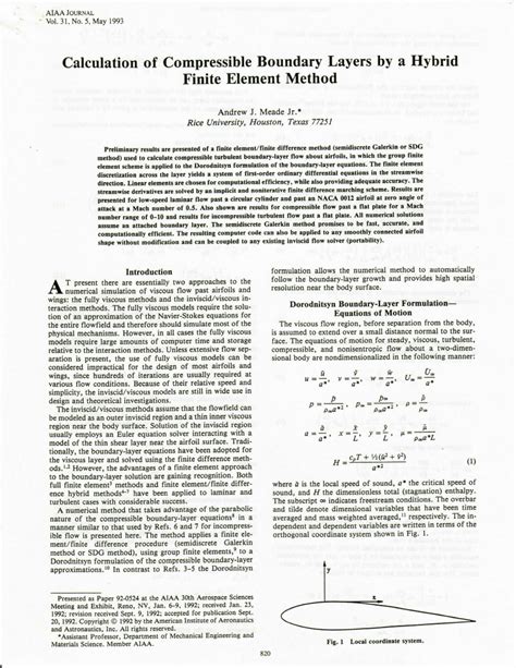 Pdf Calculation Of Compressible Boundary Layers By A Hybrid Finite