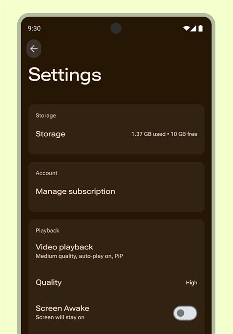 Settings Mobile Android Developers