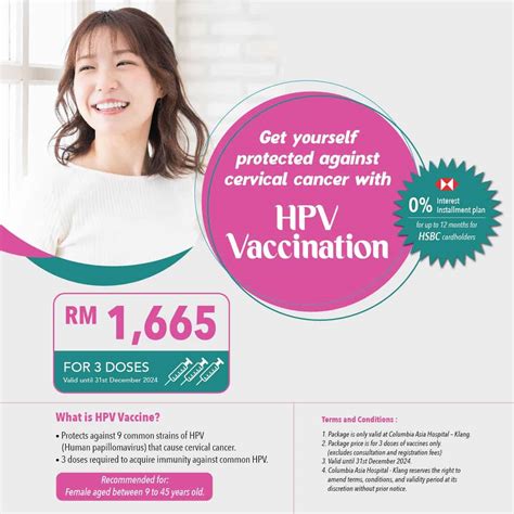 Hpv Vaccination Package Columbia Asia Hospital I Private Hospital In