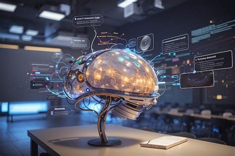 Premium Ai Image Futuristic Classroom Mind Maps Visualizing Complex