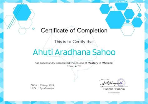 Ahuti Aradhana Sahoo On Linkedin Coursecompletion Lernx Msexcel
