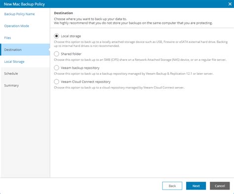 Step 5 Choose Backup Destination Veeam Service Provider Console