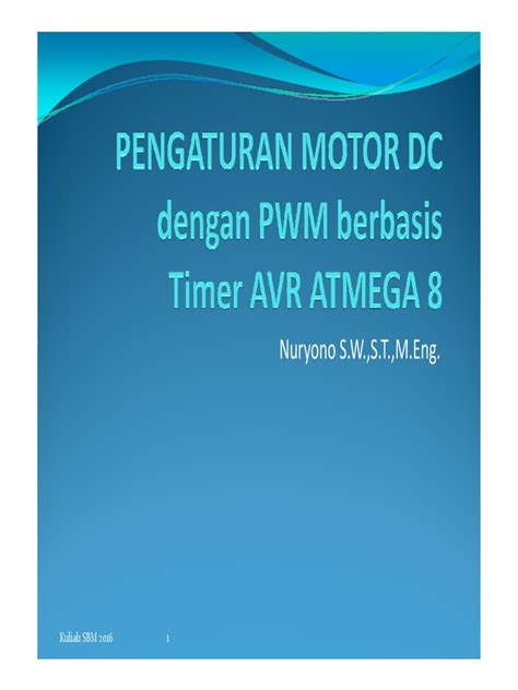 pwm control of dc motors using avr microcontrollers pdf