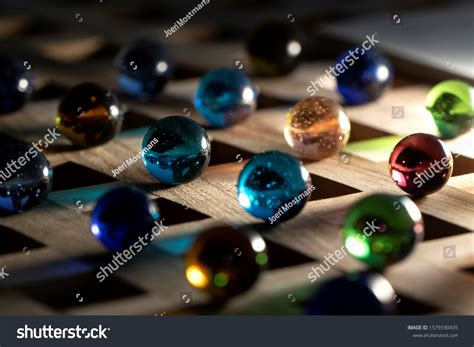 Portrait Different Marbles Different Colors Lying Stock Photo 1579330435 Shutterstock