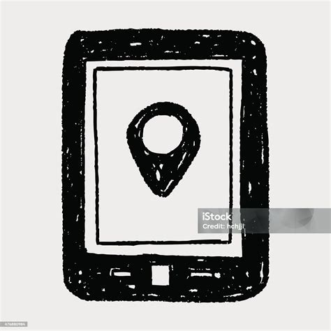 Gps Doodle Stock Illustration Download Image Now 2015 Arranging Backgrounds Istock