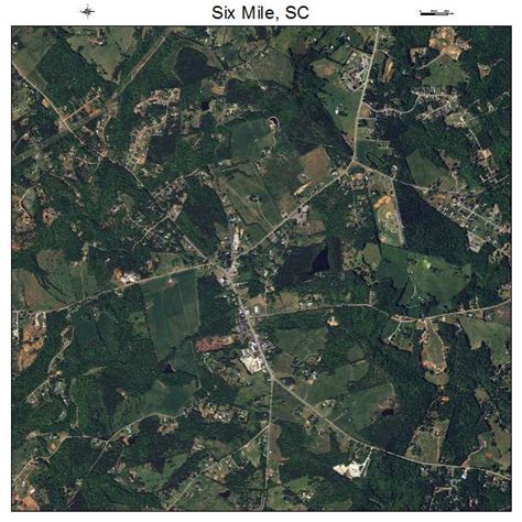 Aerial Photography Map Of Six Mile Sc South Carolina