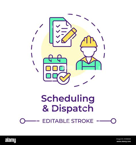 Scheduling And Dispatch Multi Color Concept Icon Stock Vector Image