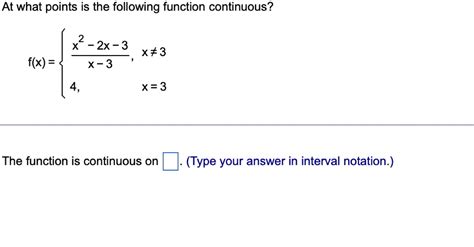solved at what points is the following function continuous f x