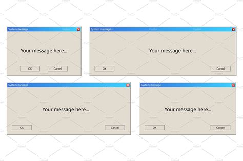 Operating System Message Template Technology Illustrations ~ Creative Market