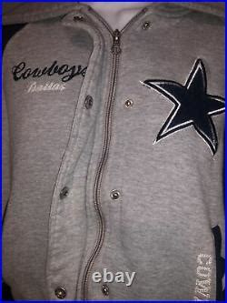 Dallas Cowboys Varsity Cheer Cheerleader Jacket Nfl Licensed Zip Hood