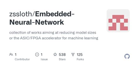 GitHub Zssloth Embedded Neural Network Collection Of Works Aiming At Reducing Model Sizes Or