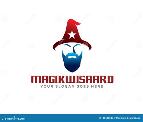 Male Wizard With Red Star Hat And Beard Stock Vector Illustration Of Outdoor Night 145636543