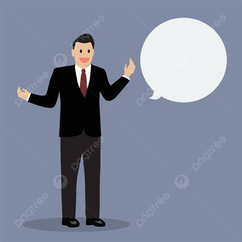 Businessman Talking With Body Language Modern Think Communication