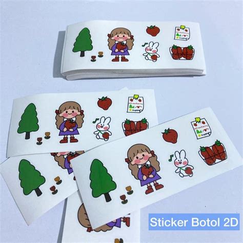Jual Sticker Botol 2D Stiker Botol Shopee Indonesia