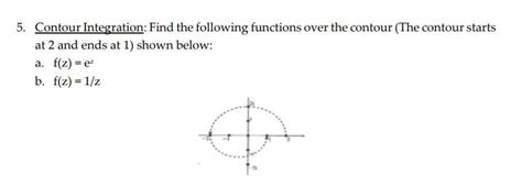 solved 5 contour integration find the following functions