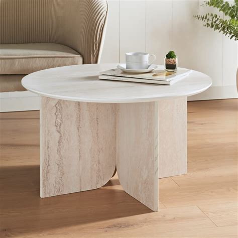 Home Collection Travertine Finish Coffee Table Coffee Tables Bandm