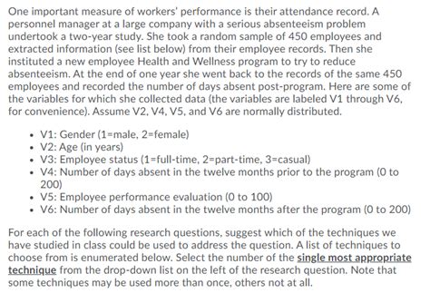 Solved One Important Measure Of Workers Performance Is