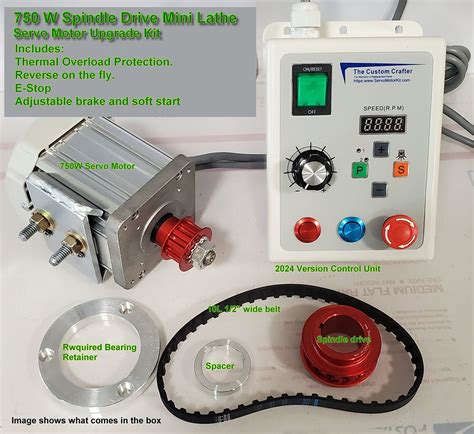 Mini Metal Lathe 750 Watt Servo Motor Upgrade Kit Spindle Drive