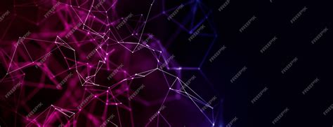Premium Photo Abstract Geometric Data Block Chain With Triangular Cells Connecting Dots