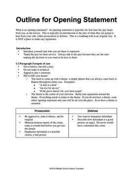 Opening Closing Statements Arguments Explanation Templates