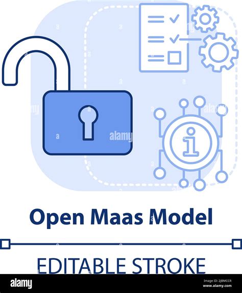 Open Maas Model Light Blue Concept Icon Stock Vector Image And Art Alamy