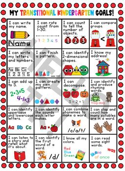 Transitional Kindergarten Goals By Hello Tk Tpt