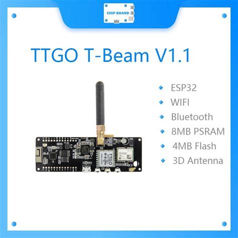 Official TTGO Meshtastic TBeam V ESP Mhz WiFi Bluetooth ESP GPS NEO M SMA