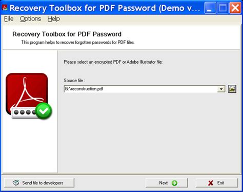Download Recovery Toolbox For PDF Password