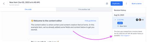 Duplicate A Revision To A New Item In Content Workflow Bynder Support