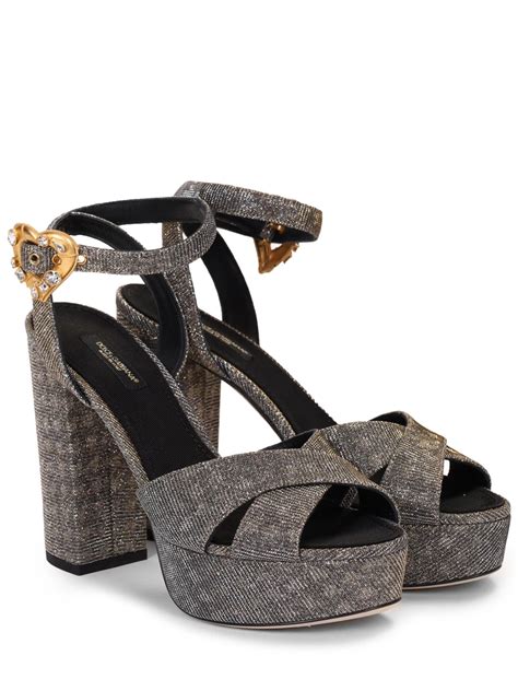 Босоножки текстильные от DOLCE & GABBANA за 65 930 рублей со скидкой 40 ...