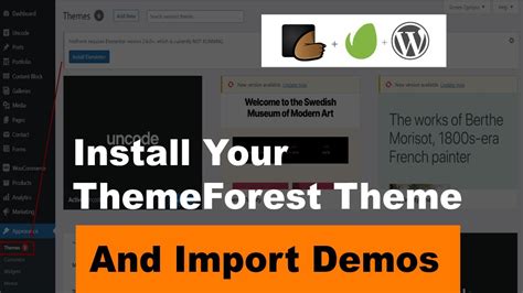 How To Install Wordpress Premium Themes 2022 Themeforest Theme Installation And Demo Import