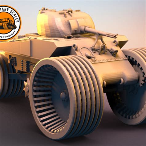 3d Printable Sherman T10 Mine Roller By Militaryscales