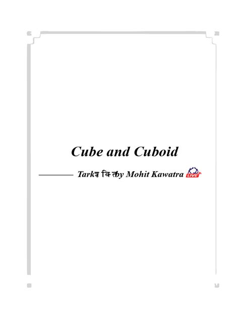 Cube And Cuboid 20240226120657 Pdf Volume Polytopes