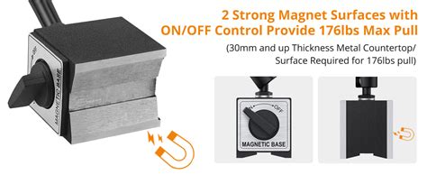 Neoteck 0 20 Mm Dial Indicator Gage Gauge And Magnetic Base 176lbs（80k