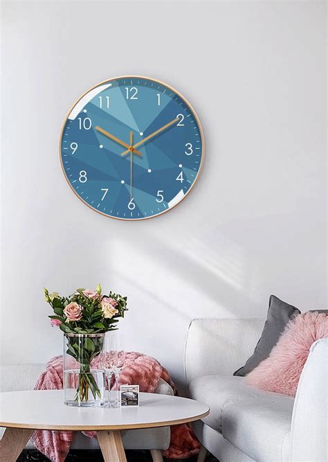 Часы круглые бесшумные настенные часы для кухни гостиной 35 см в диаметре купить по низкой