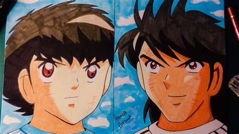 رسم كابتن ماجد كابتن تسوباسا Youtube