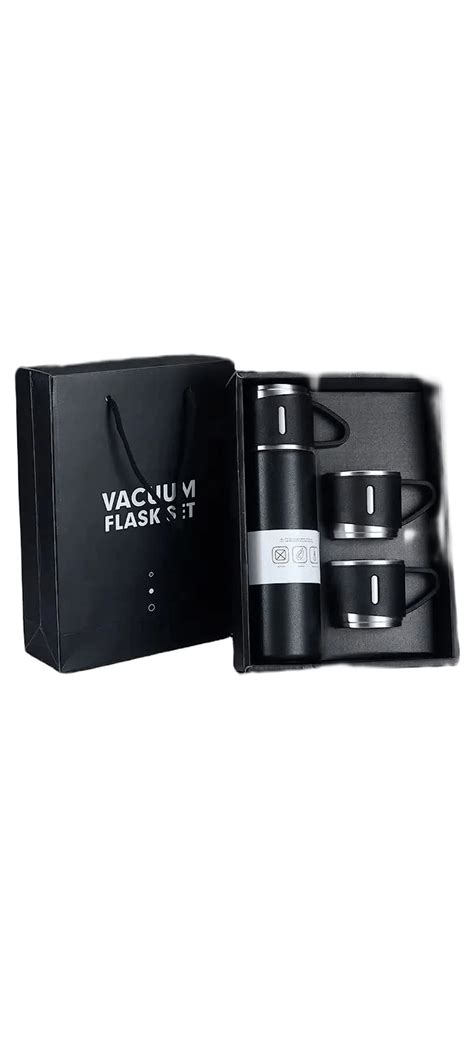 Flask With Three Cups