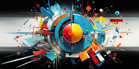 Premium Photo Abstract Geometric Circles Optical Backgrop Sci Fi Tech Focus