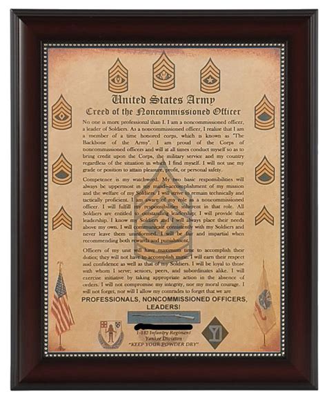 Better Us Army Nco Creed Of The Noncommissioned Officer Aged Etsy