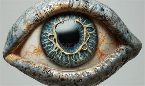 3d Model Of The Eye Showing Detailed Anatomy Like The Cornea Iris And Retina Stock